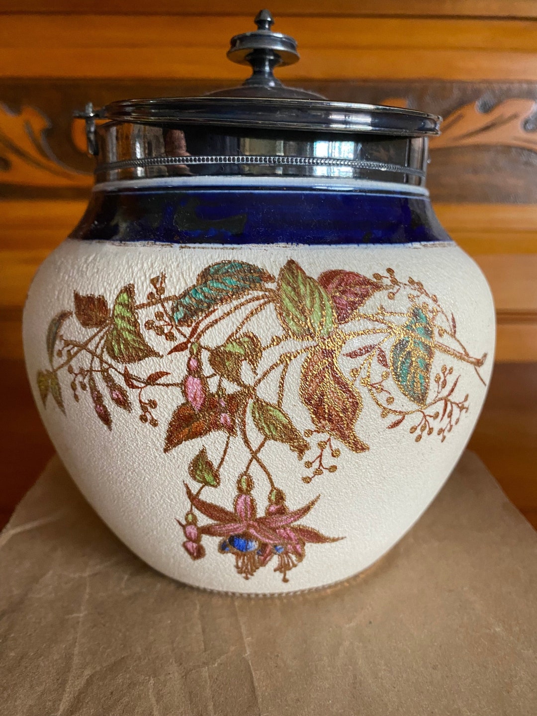 Antique Crown Albion Biscuit Barrel C 1862 - 1878, Hanley, England - Etsy