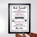 Personalised BEST FRIENDS BORDER Memories Keepsake A4 Print Sold as the ...