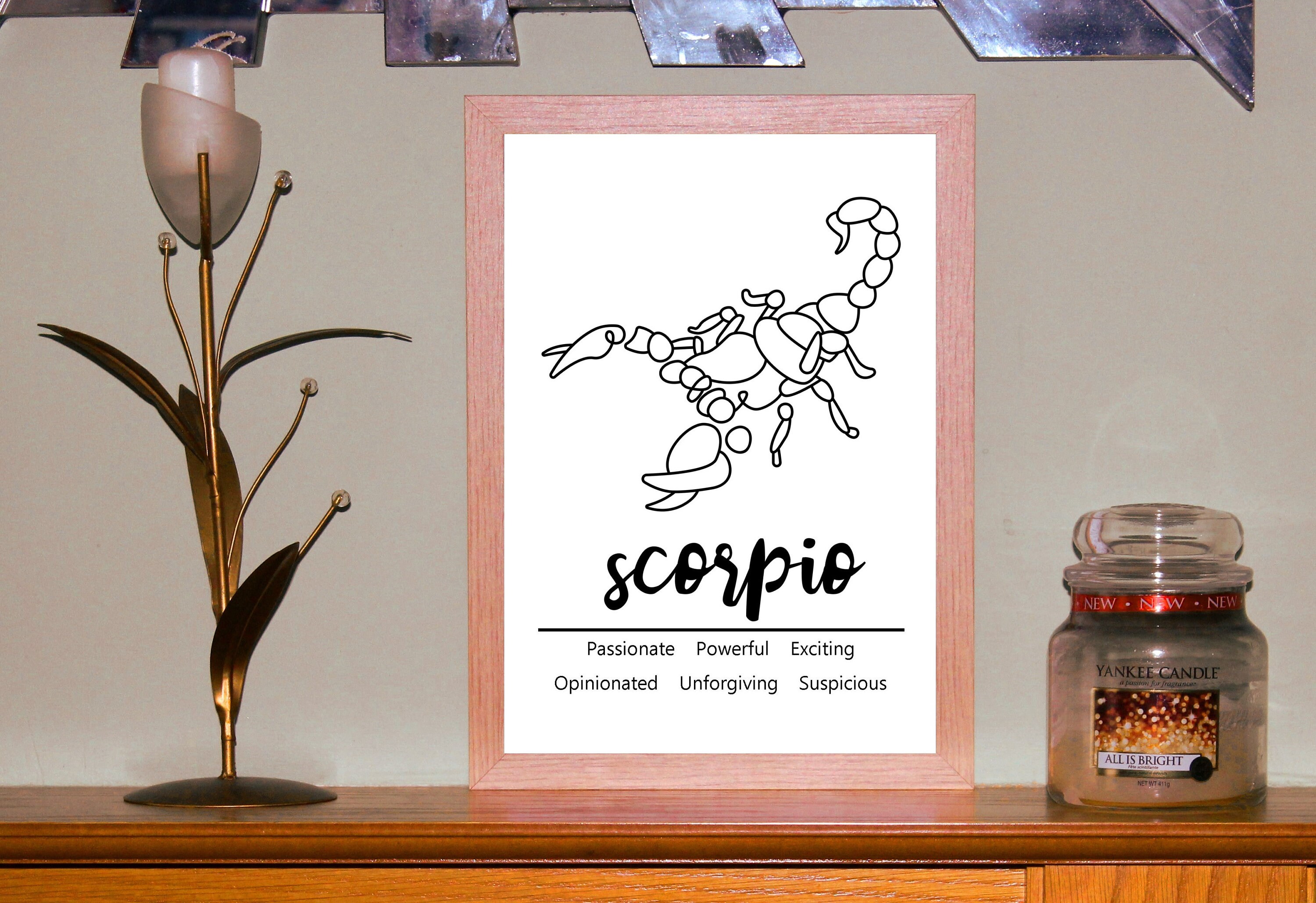 SCORPIO ZODIAC Star Sign Traits A4 Poster Sold as the Print Only or in ...