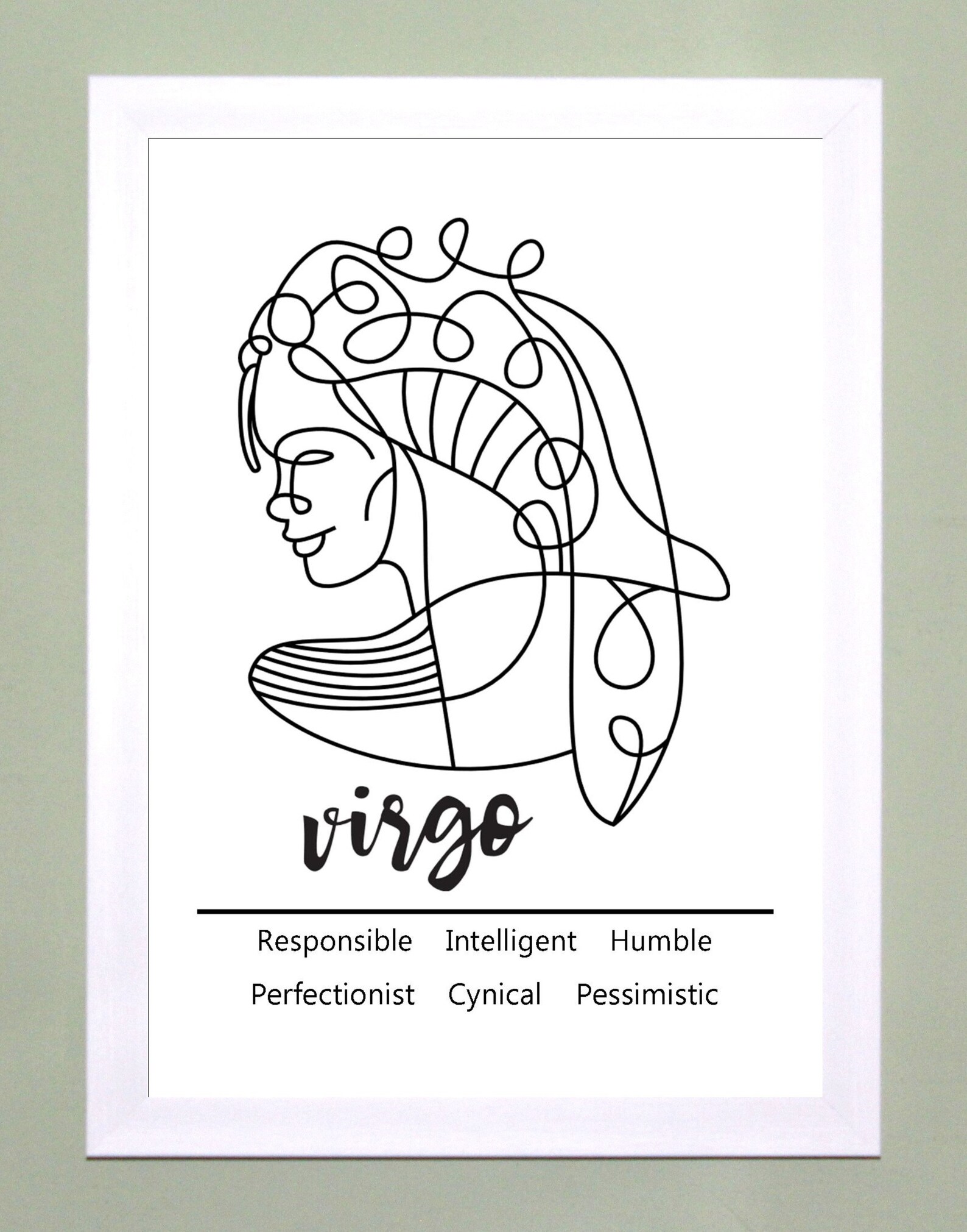 VIRGO ZODIAC Star Sign Traits A4 Poster Sold as the Print Only - Etsy