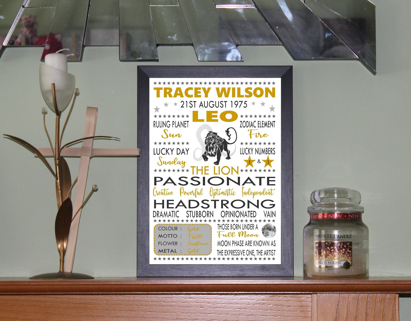 PERSONALISED Leo Star Sign Zodiac Birthday Horoscope A4 - Etsy