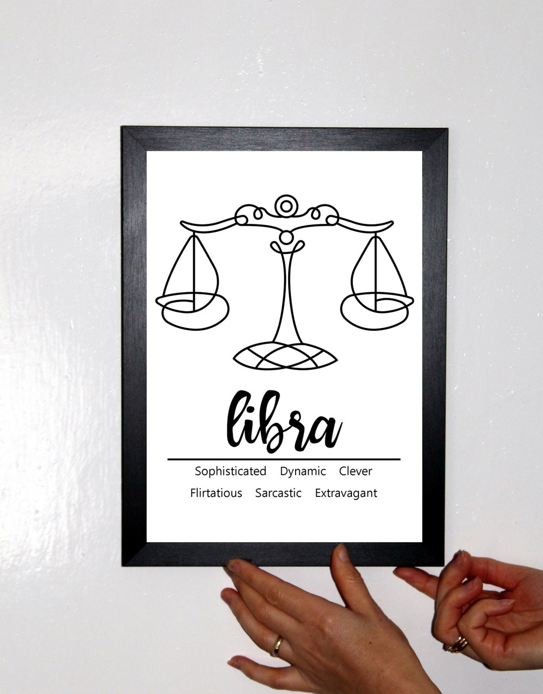 LIBRA ZODIAC Star Sign Traits A4 Poster Sold as the Print Only or in a ...