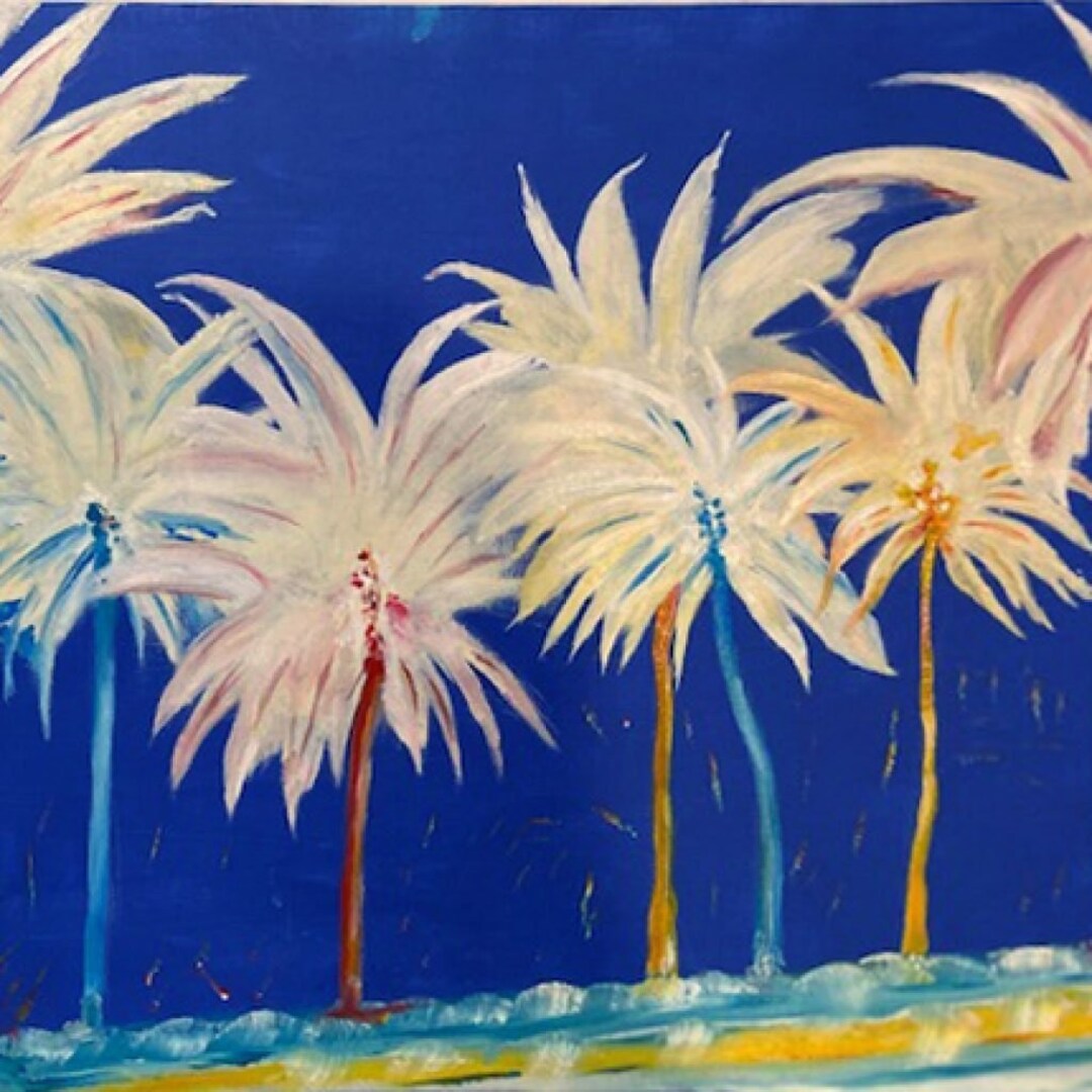 Oil Painting on Canvas Board / Palm Trees / PALMAX / Var / Pretty Wall ...