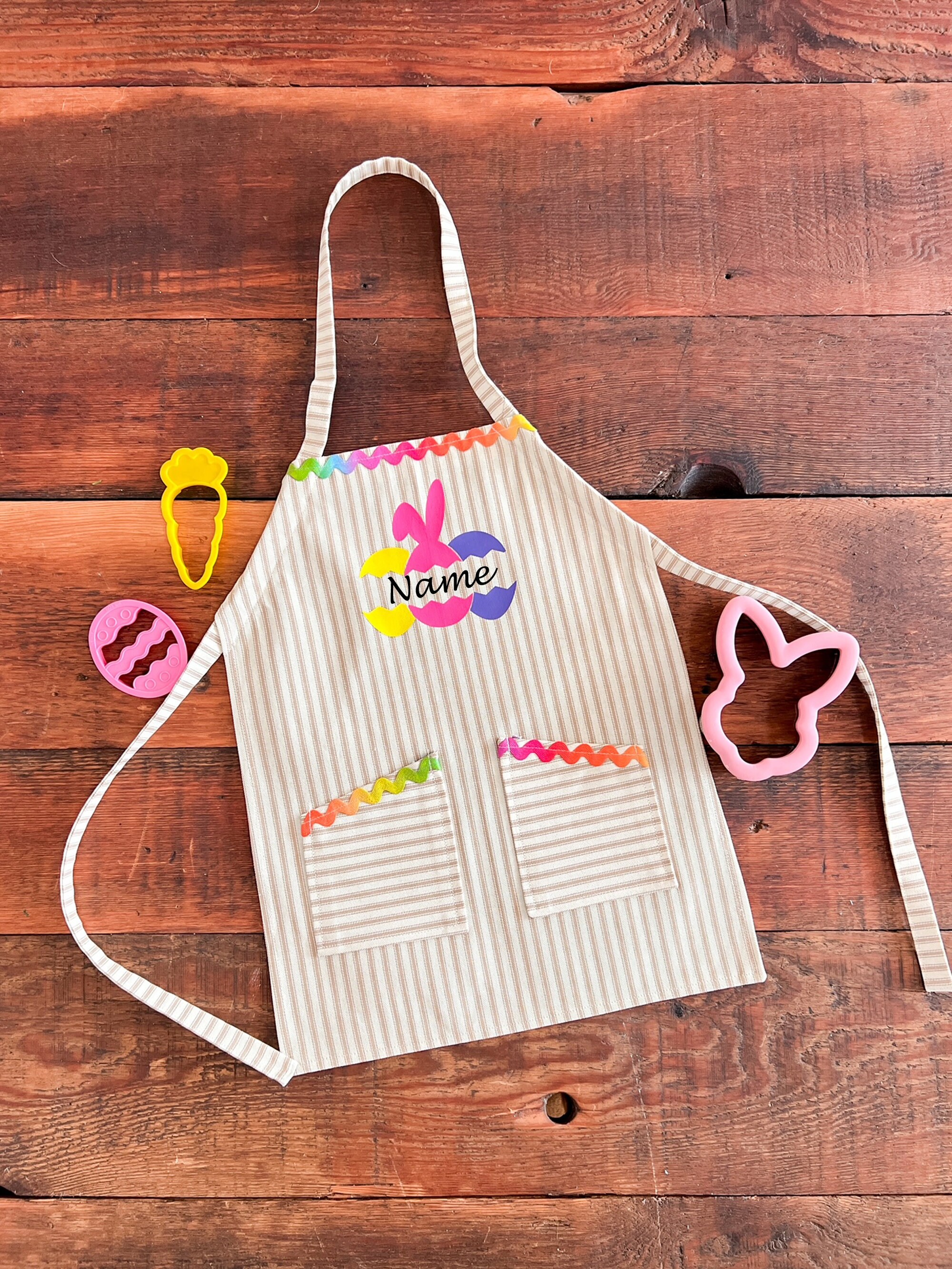 Child's Easter Apron, Easter Apron for Boy or Girl Easter Eggs, Kids ...