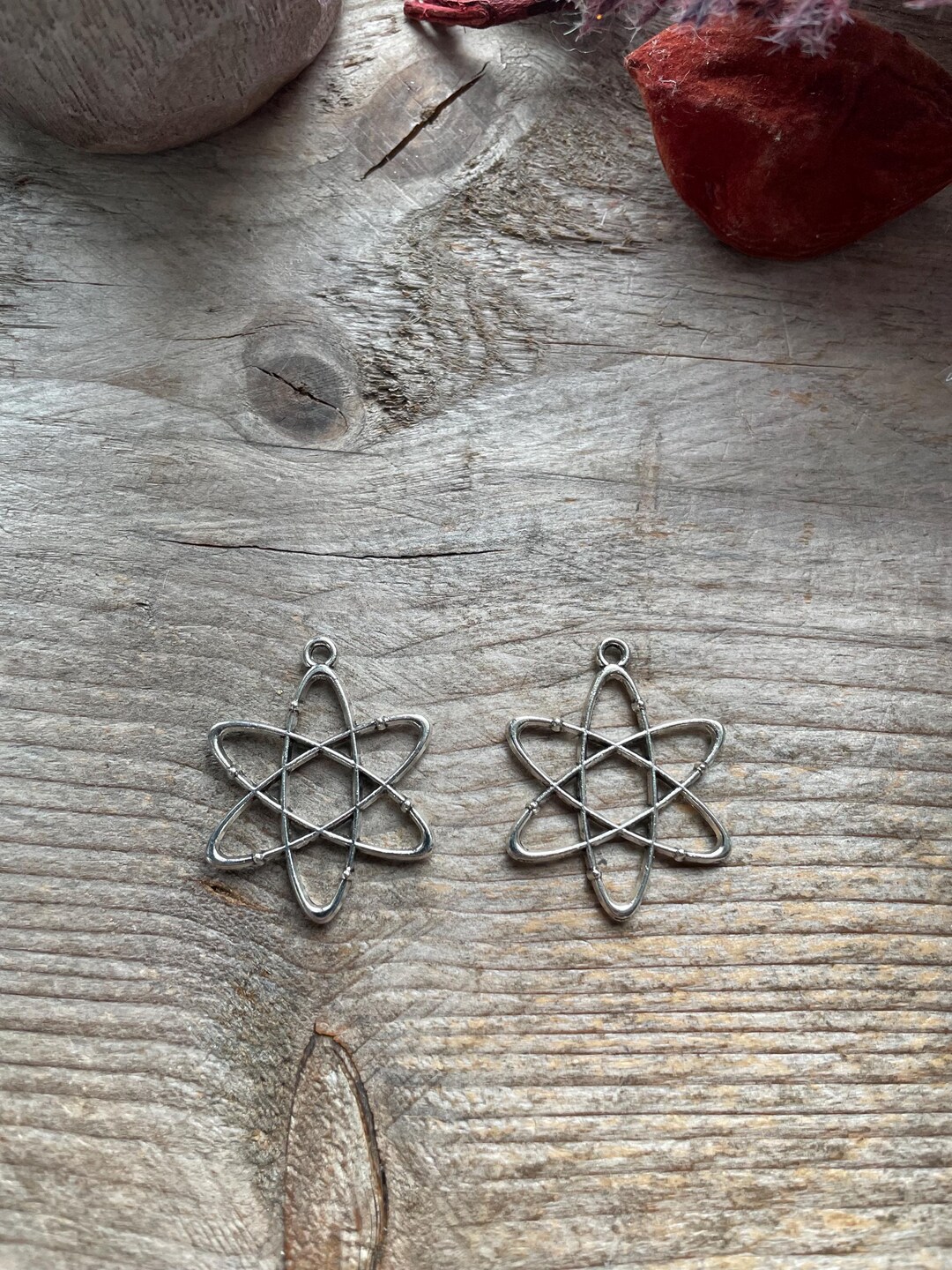 Atom Symbol Charm – Science Jewelry, STEM Gift, Geeky Pendant - Etsy