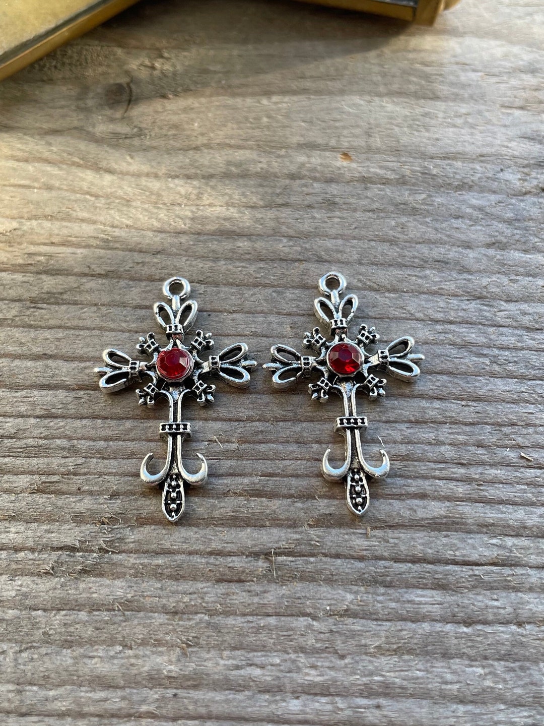 Gothic Punk Cross Pendant 22x33 Mm - Etsy