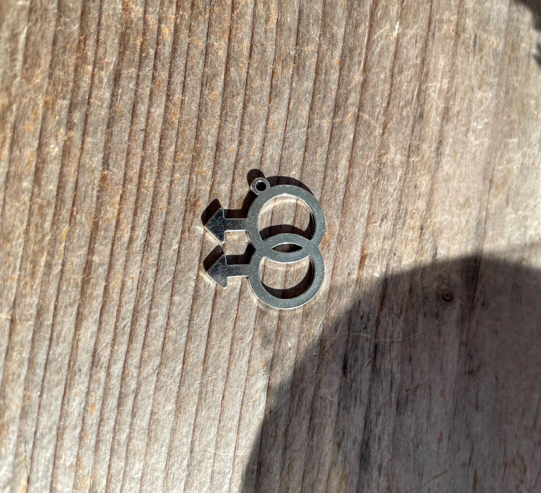 Interlocking Male Symbols Charm - Etsy