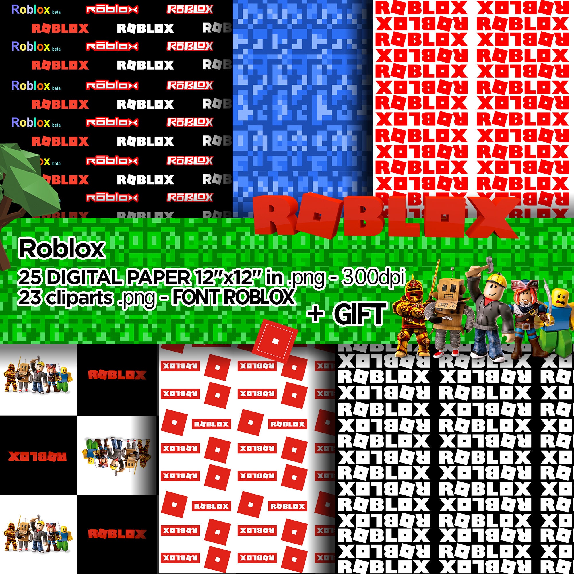 Roblox Digital Papers Roblox Backgrounds Roblox Papers - Etsy Australia