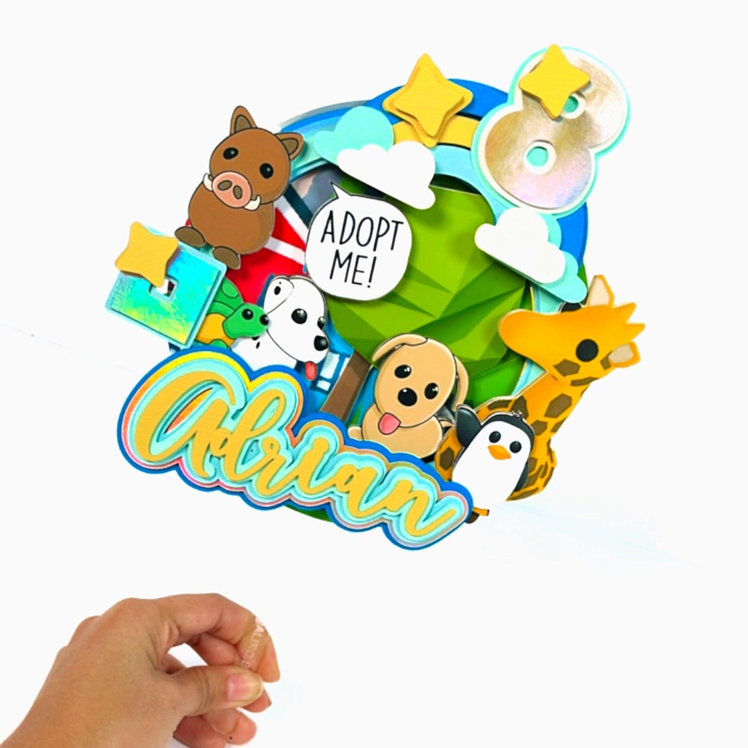 Cake Topper, Adopt Me Roblox Party Decorations, Cake Topper Adopt Me ...