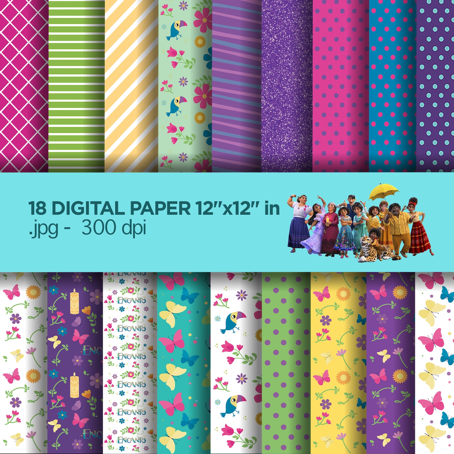 Encanto Digital Paper Encanto Encanto Paper Encanto Digital | Etsy