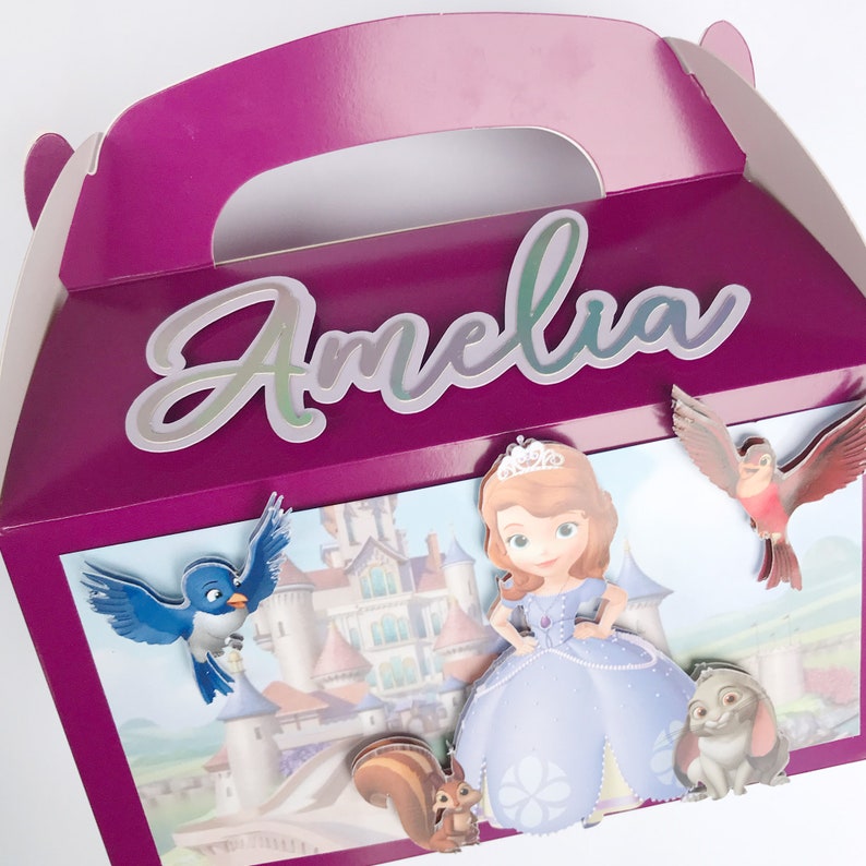 Princess Sofia Gable Box Princess Sofia Birthday Party | Etsy