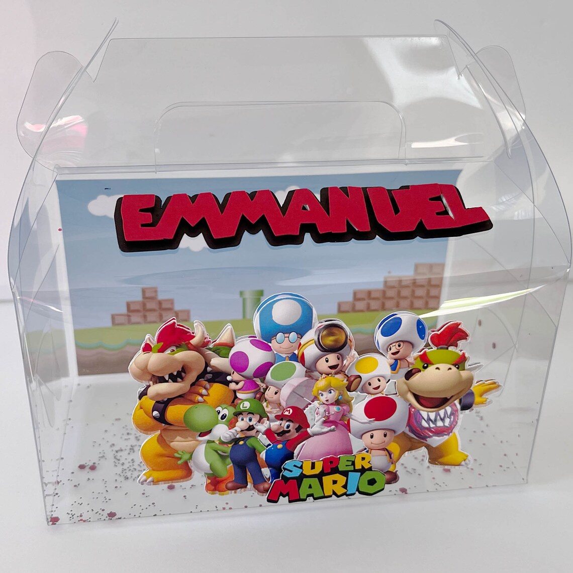 Mario Bros Gable Box Acetato Mario Bros Birthday Party Mario | Etsy