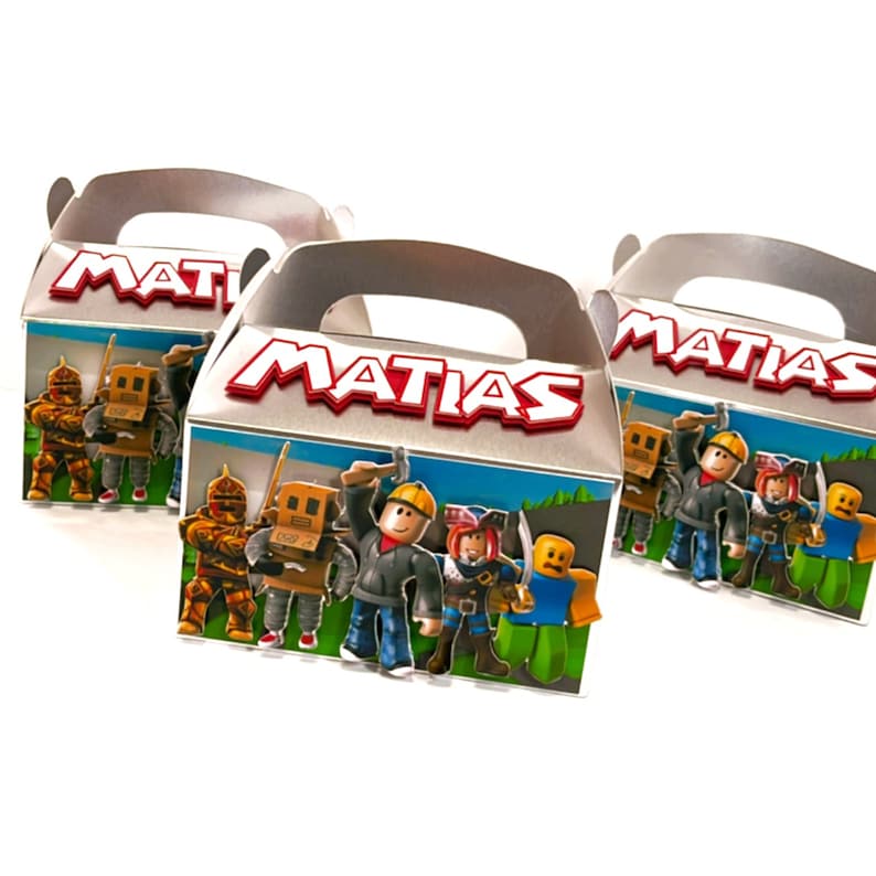 Roblox Favor Box Roblox Birthday Roblox Birthday Party - Etsy
