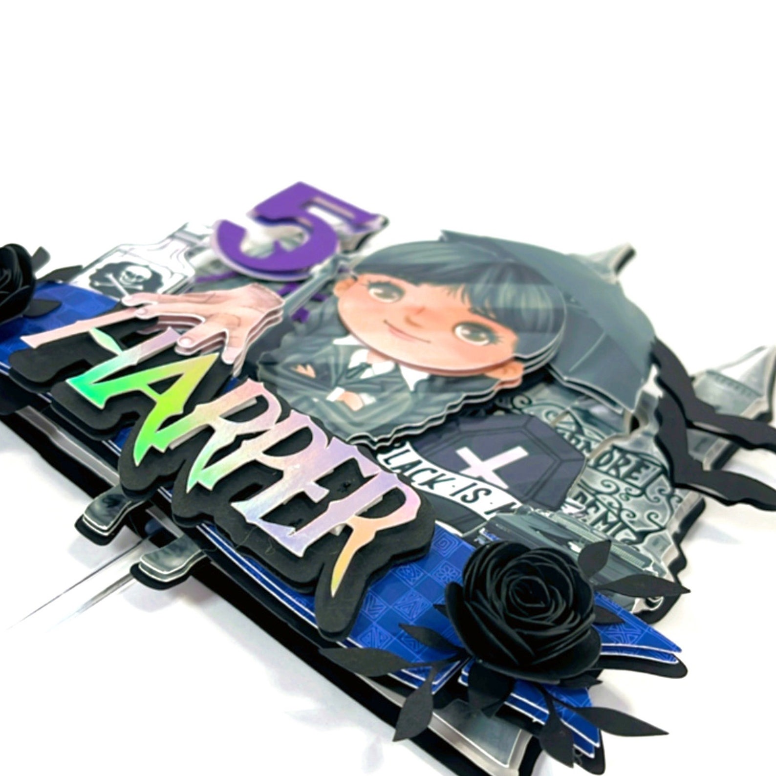 Wednesday Addams Cake Topper Wednesday Addams Birthday - Etsy