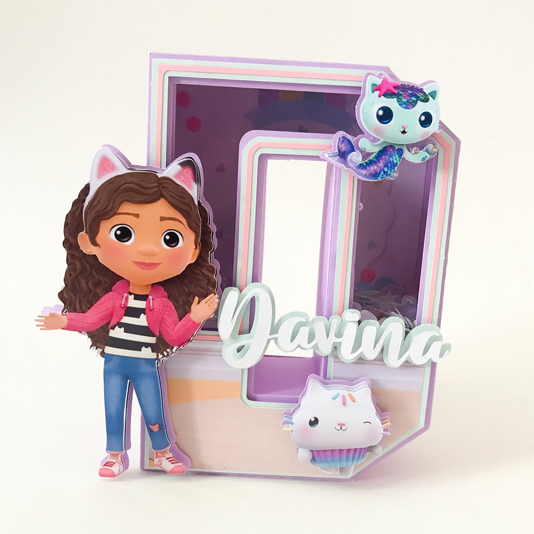 Gabbys Dollhouse 3d Letter Gabby Dollhouse 3D Letter Shaker - Etsy Canada