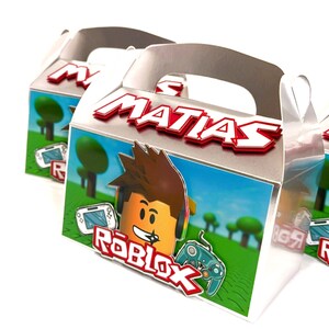 Roblox Favor Box, Roblox Birthday, Roblox Birthday Party, Roblox Gable ...