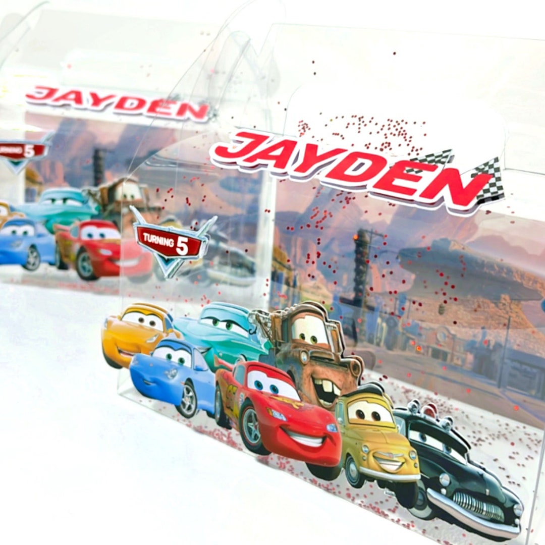 Cars Gable Box Acetato, Cars Birthday Party, Cars Favor Boxes Acetato ...