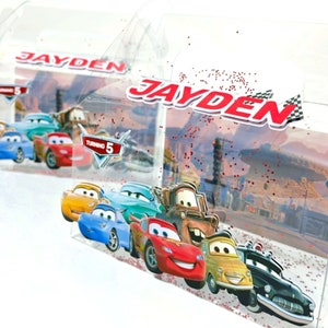 Cars Gable Box Acetato, Cars Birthday Party, Cars Favor Boxes Acetato ...
