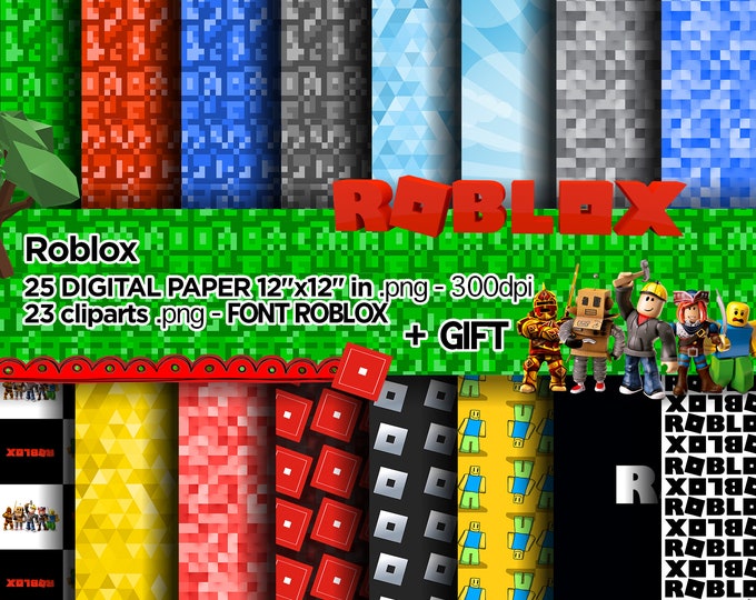 Roblox Digital Papers, Roblox Backgrounds, Roblox Papers, Scrapbook ...