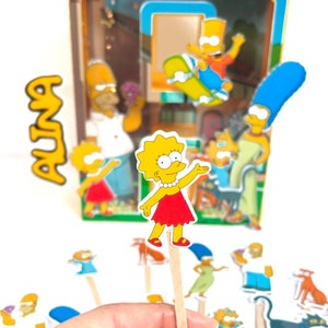 Cupcake Toppers the Simpsons, the Simpsons Birthday, the Simpsons ...