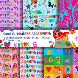 Manana Sera Bonito Digital Papers, Karol G Backgrounds, Mañana Sera ...