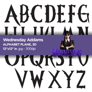 Wednesday Font, Dark Font Merlina, Wednesday Font, Digital Download ...