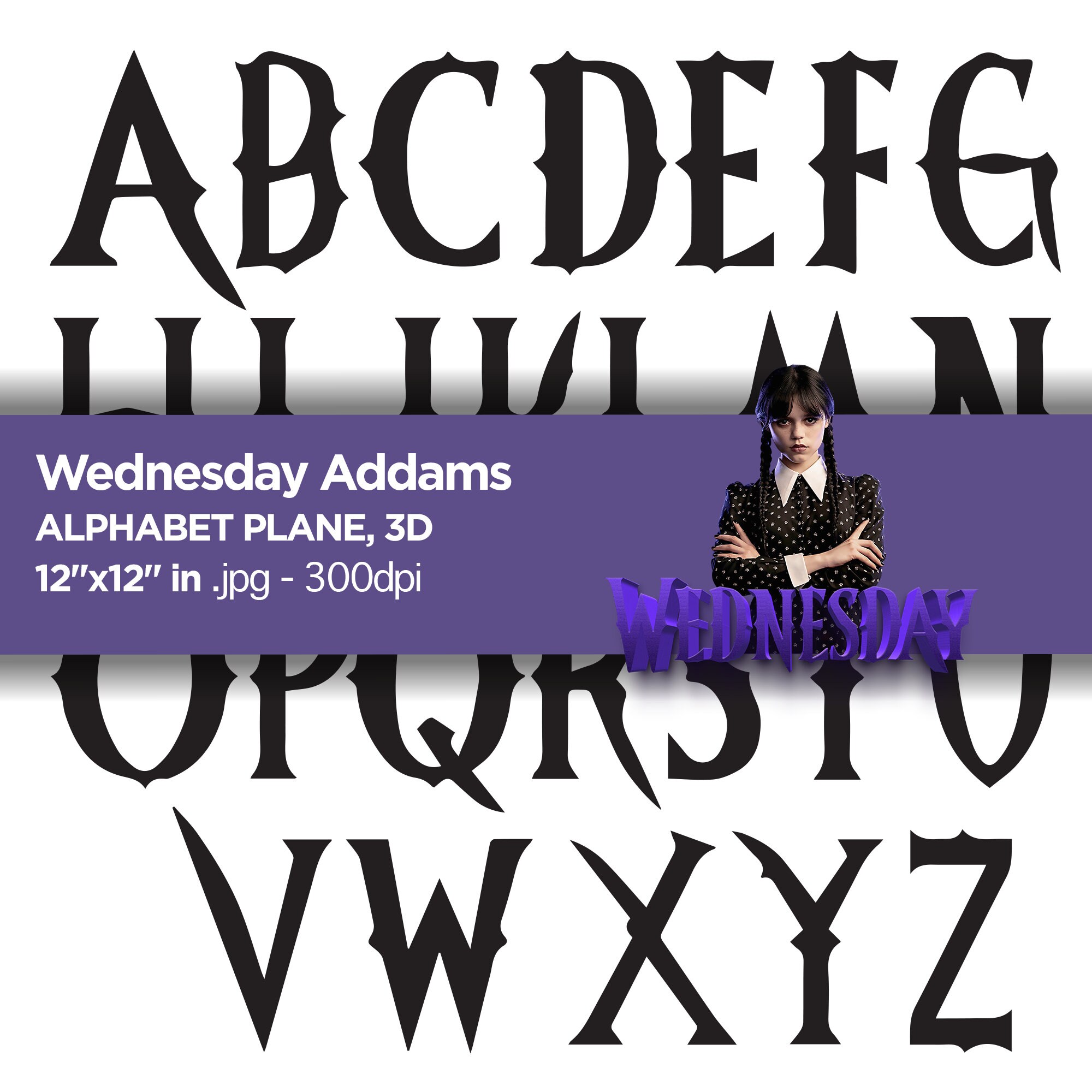 Wednesday Font Dark Font Merlina Wednesday Font Digital - Etsy Australia