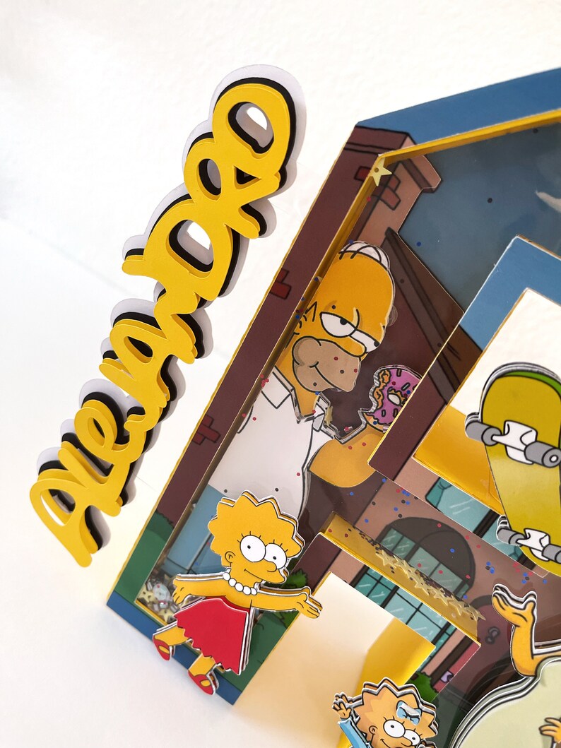 Simpsons Letter 3D the Simpsons the Simpsons 3D Letter - Etsy