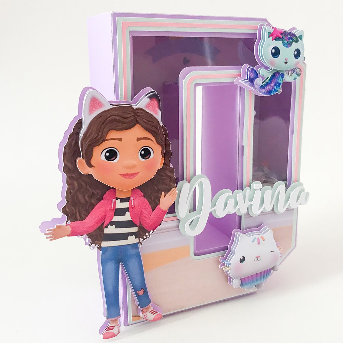 Gabbys Dollhouse 3d Letter Gabby Dollhouse 3D Letter Shaker | Etsy Canada