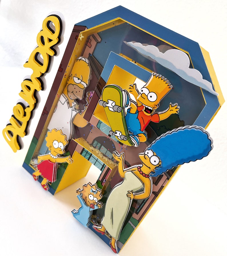 Simpsons Letter 3D the Simpsons the Simpsons 3D Letter - Etsy