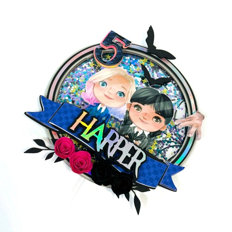 Wednesday Addams Cake Topper Wednesday Addams Birthday - Etsy