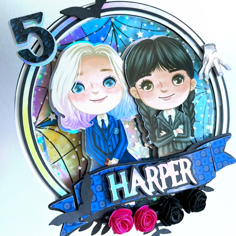 Wednesday and Enid Cake Topper - Etsy