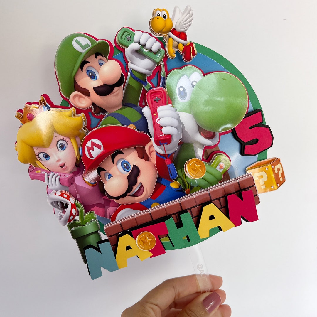 Super Mario Cake Topper, Super Mario Birthday, Super Mario Birthday ...