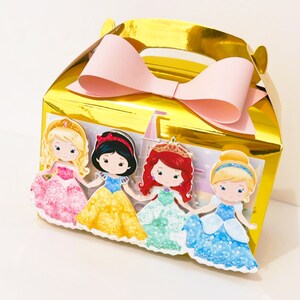 Princess Gable Box, Princess Birthday Party, Princess Favor Boxes ...