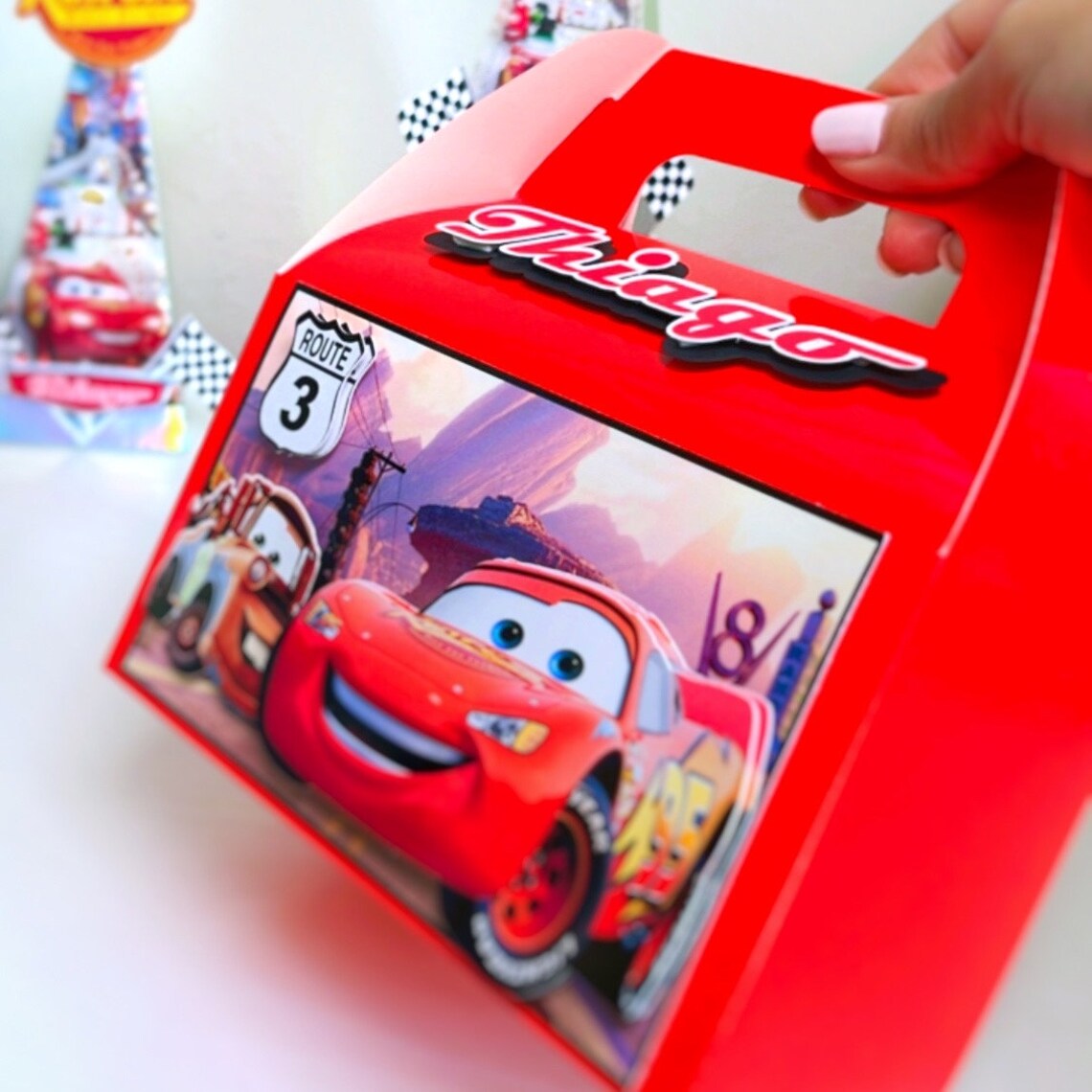 Cars Lunch Box, Cars Birthday Party, Cars Favor Boxes Cars Movie Rayo ...