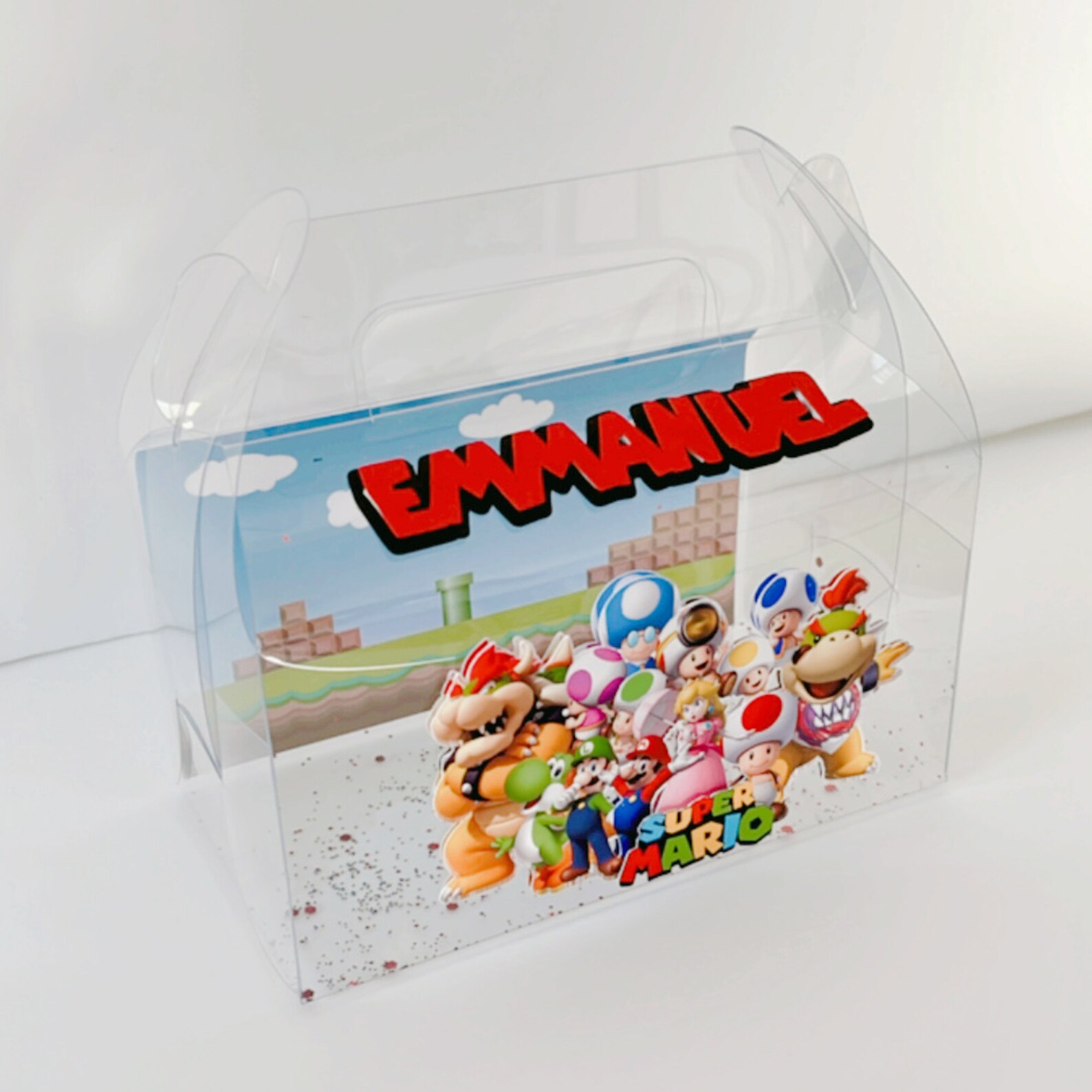 Mario Bros Gable Box Acetato Mario Bros Birthday Party Mario | Etsy