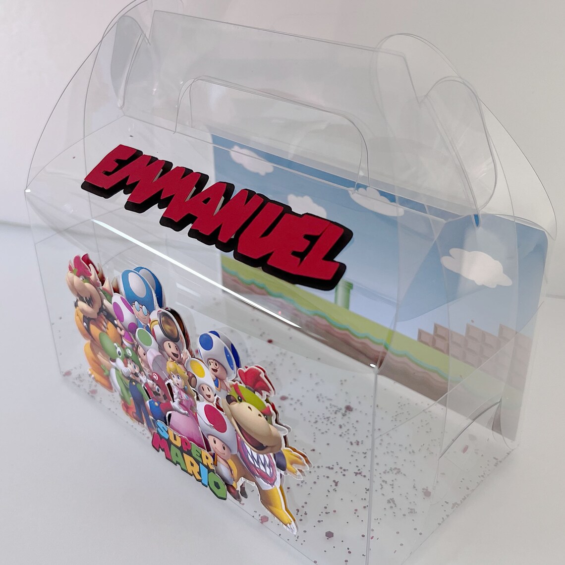 Mario Bros Gable Box Acetato Mario Bros Birthday Party Mario | Etsy