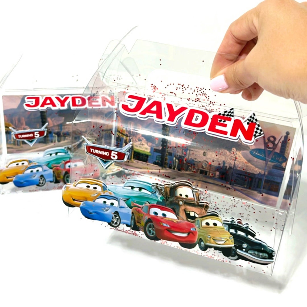 Cars Gable Box Acetato, Cars Birthday Party, Cars Favor Boxes Acetato ...