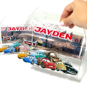 Cars Gable Box Acetato, Cars Birthday Party, Cars Favor Boxes Acetato ...