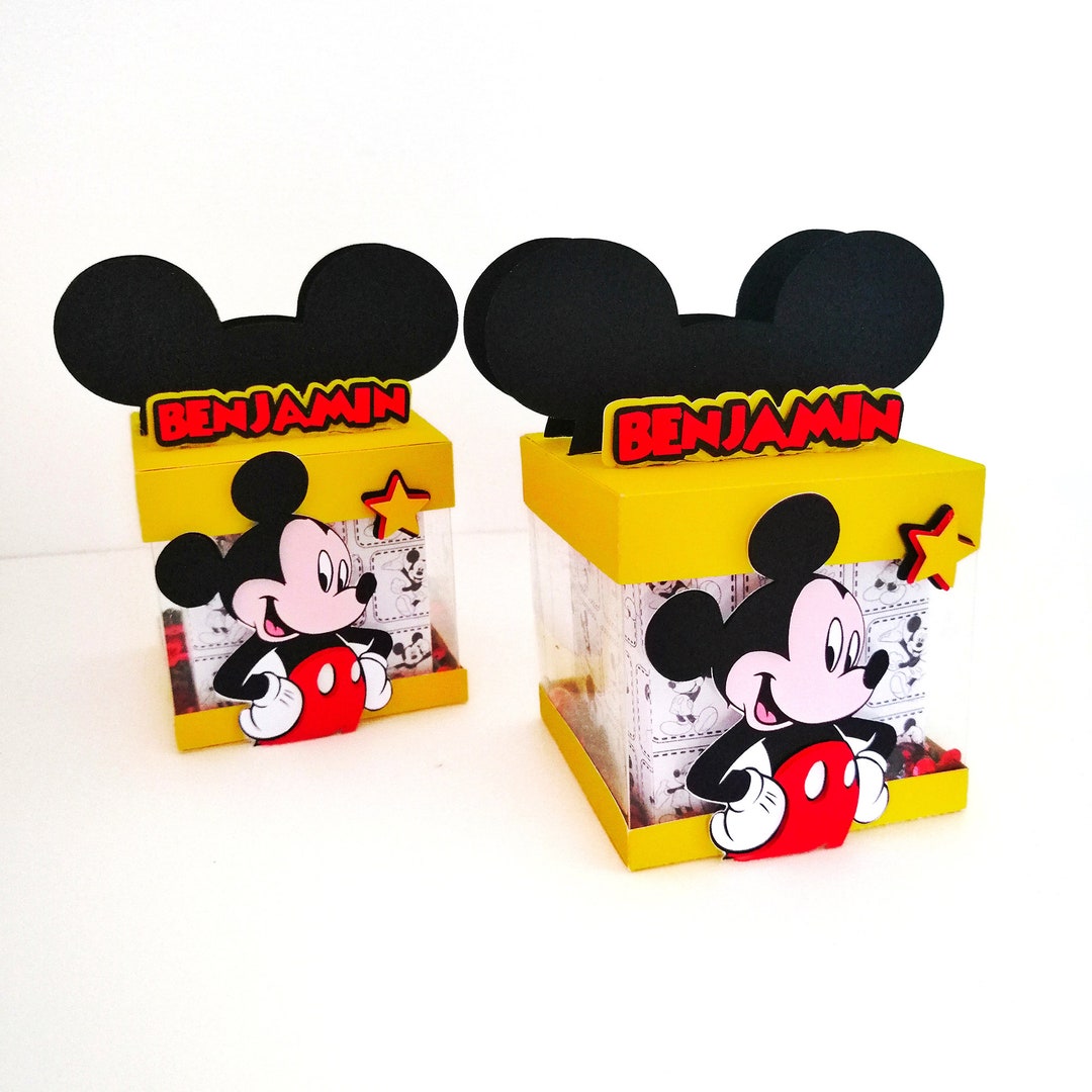 Mickey Mouse Party Favor Boxes, Mickey Favor Box, Mickey Birthday Party ...