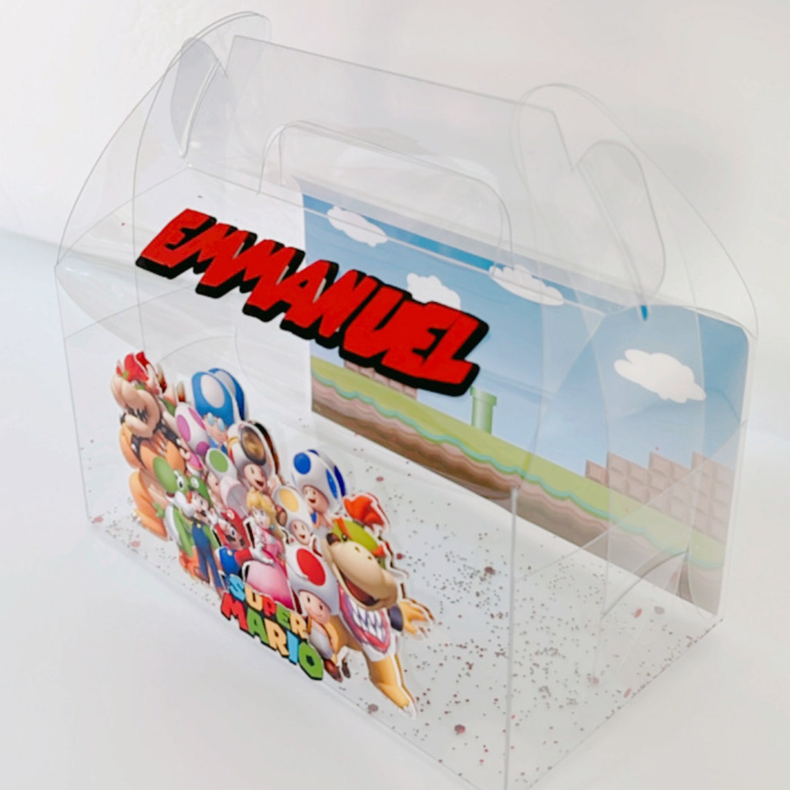 Mario Bros Gable Box Acetato Mario Bros Birthday Party Mario | Etsy