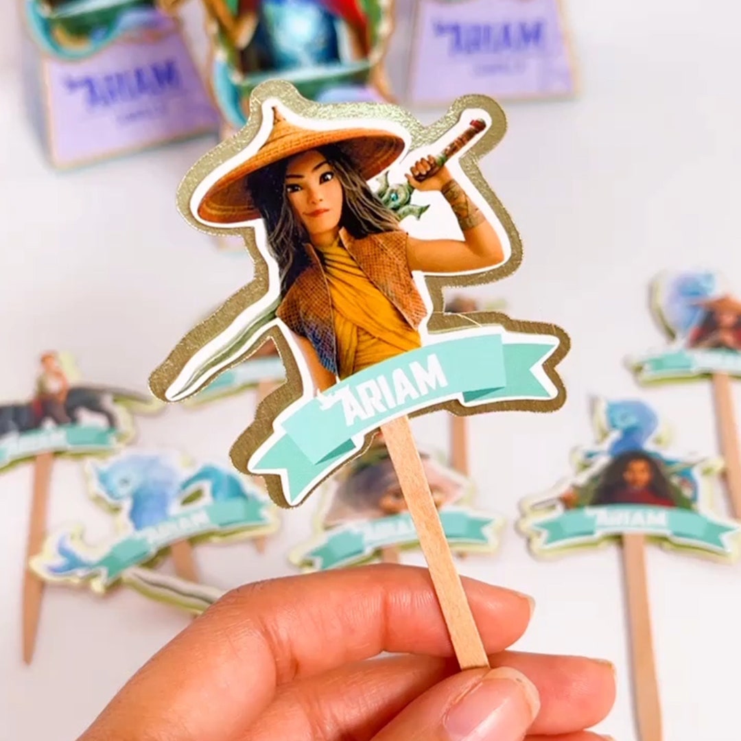 Cupcake Toppers Raya, Raya Birthday, Raya Cupcake Toppers, Raya and the ...