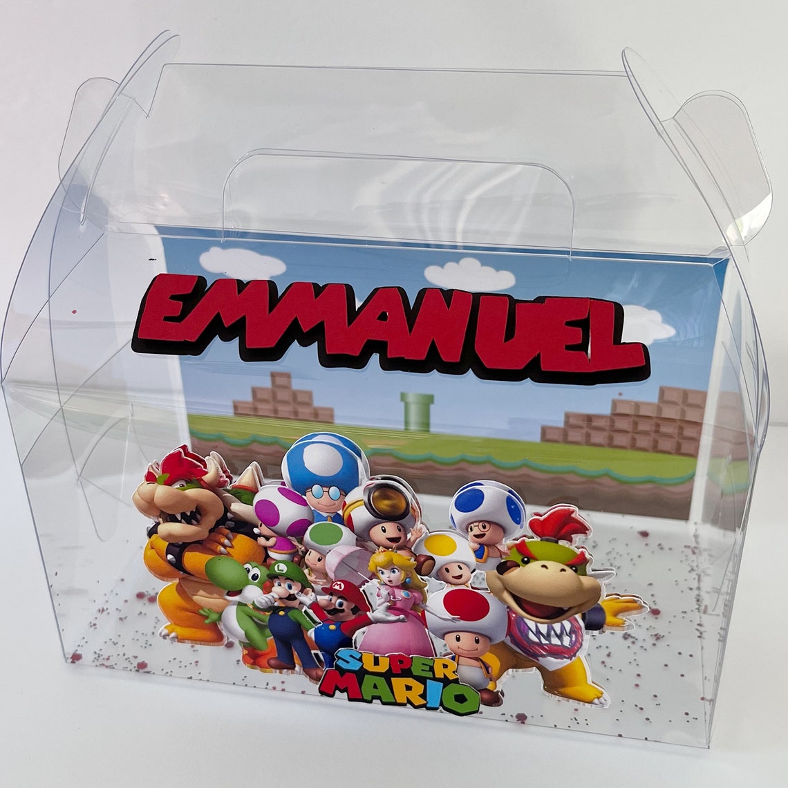 Mario Bros Gable Box Acetato Mario Bros Birthday Party Mario | Etsy