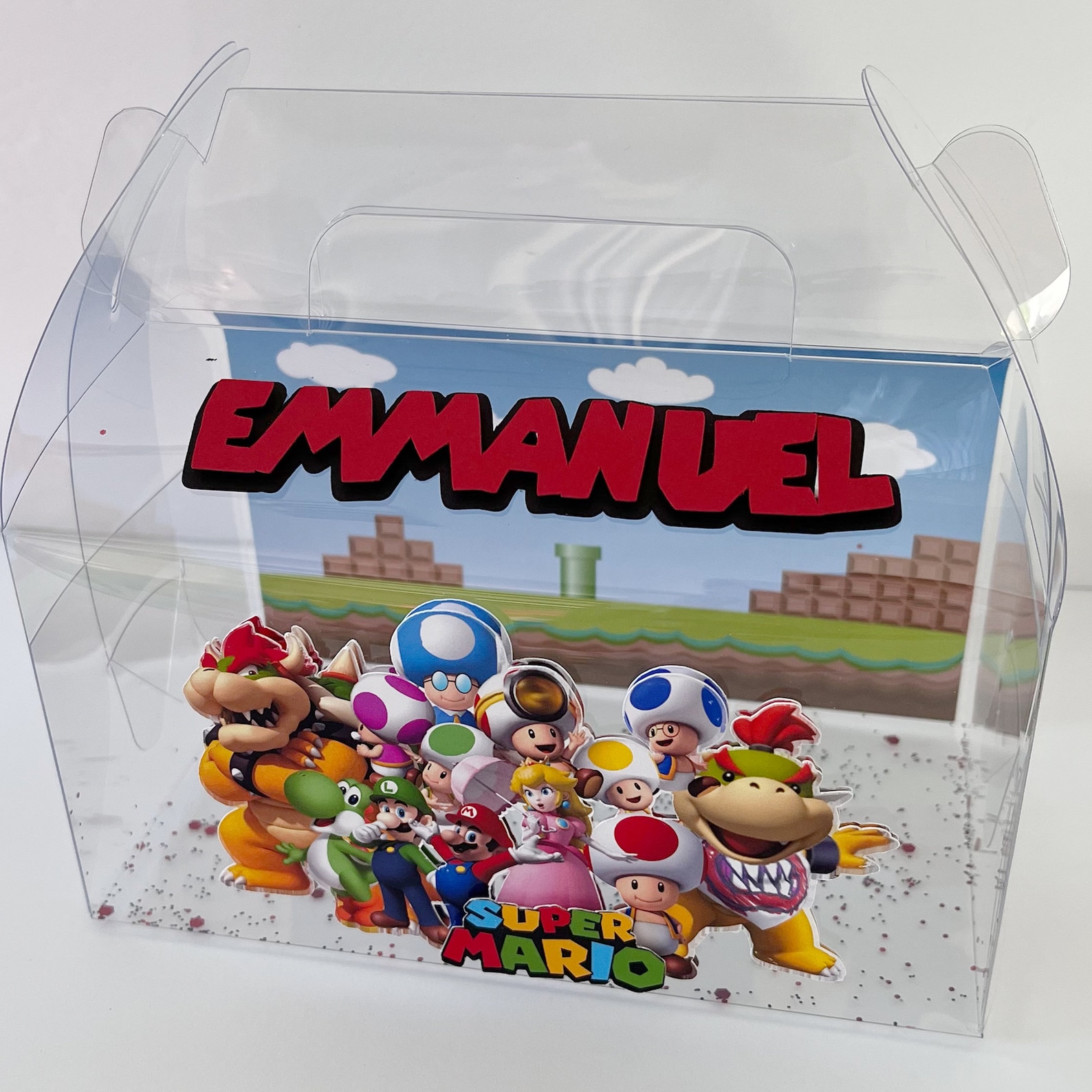Mario Bros Gable Box Acetato Mario Bros Birthday Party Mario | Etsy