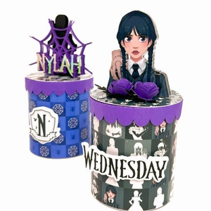 Wednesday Addams Box Pringles Snack, Wednesday Addams Snack Birthday ...