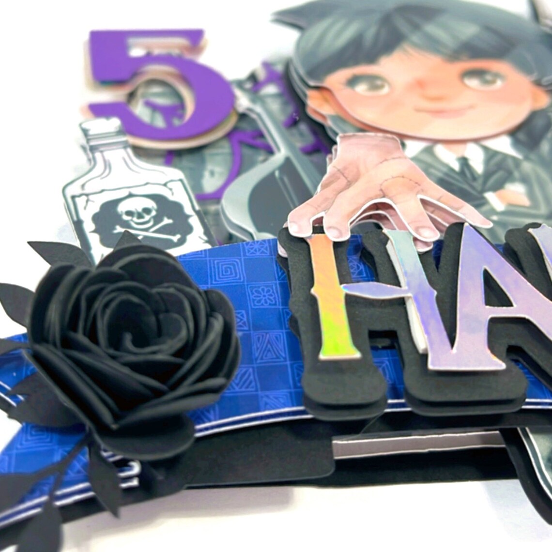 Wednesday Addams Cake Topper Wednesday Addams Birthday - Etsy