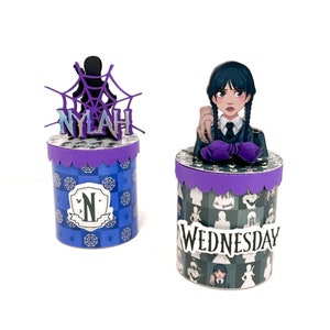 Wednesday Addams Box Pringles Snack, Wednesday Addams Snack Birthday ...