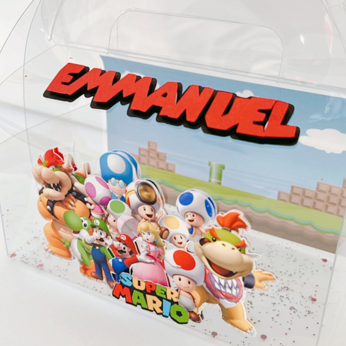 Mario Bros Gable Box Acetato Mario Bros Birthday Party Mario | Etsy