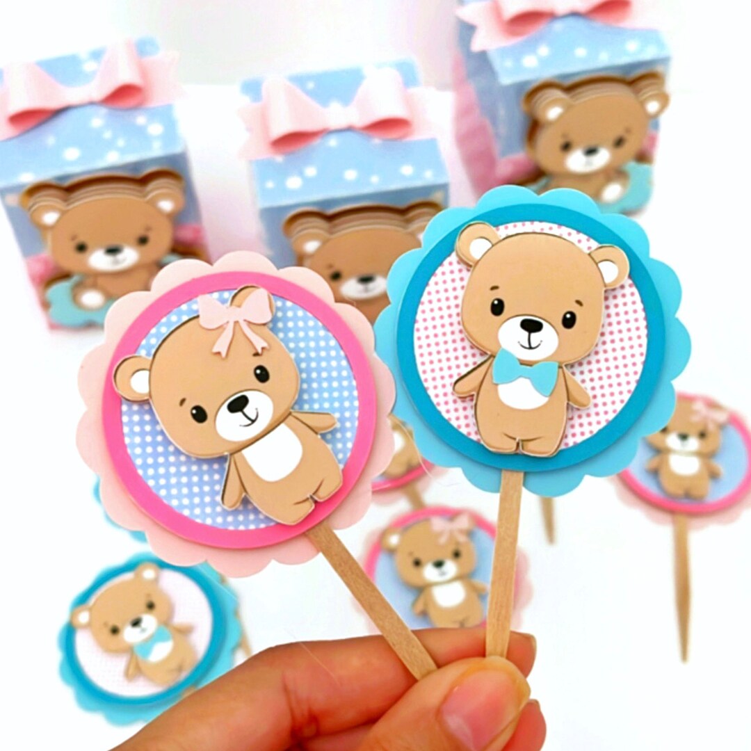 Boy or Girl Box, Gender Reveal Cupcake Toppers, Gender Reveal Day ...