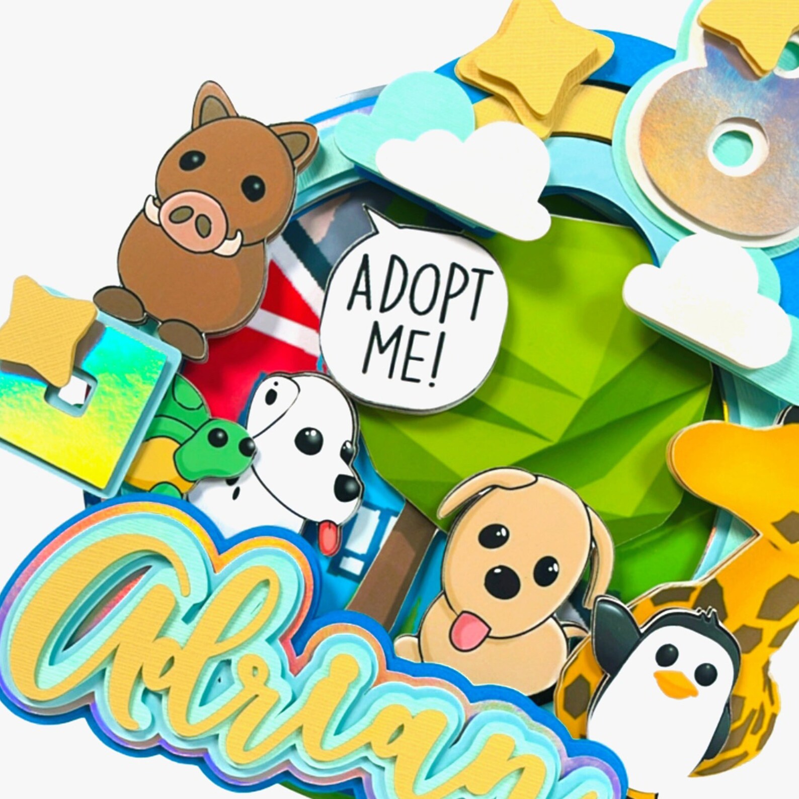 Cake Topper Adopt Me Roblox Party Decorations Cake - Etsy